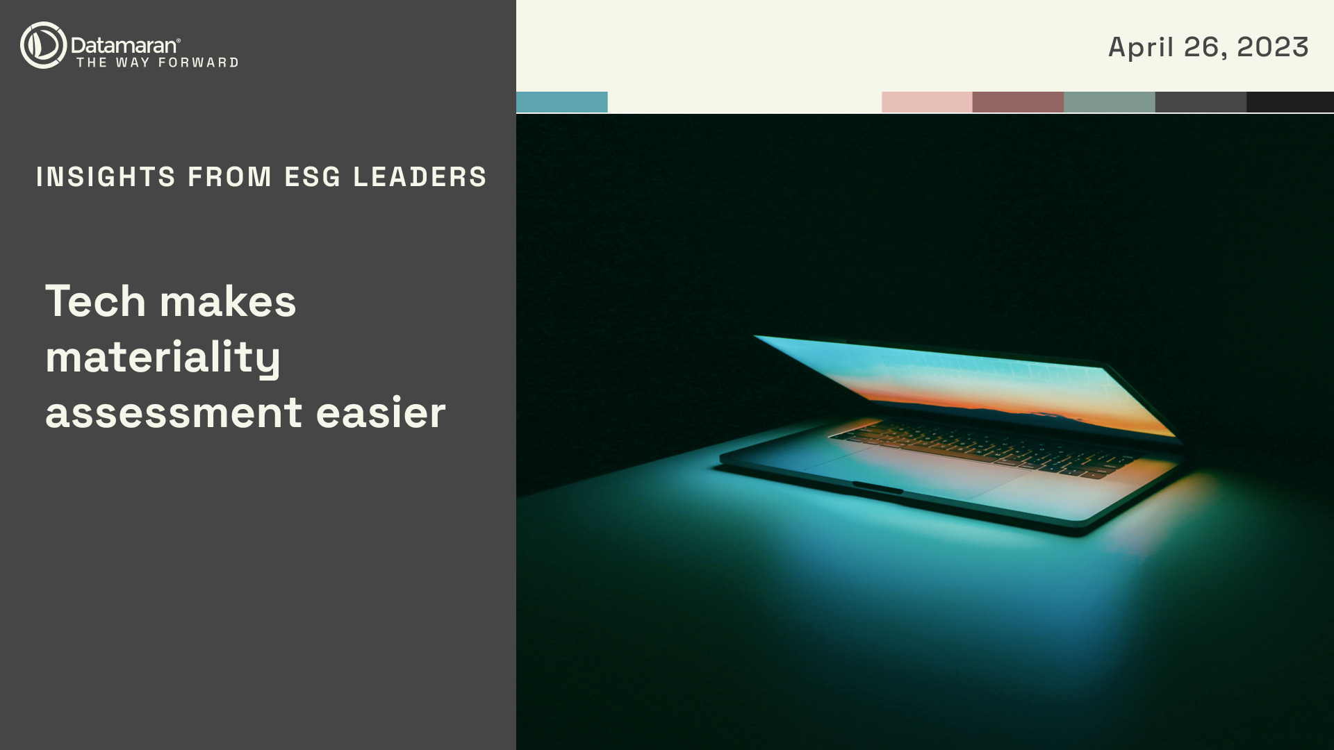 Insights from ESG leaders: tech makes materiality assessment easier