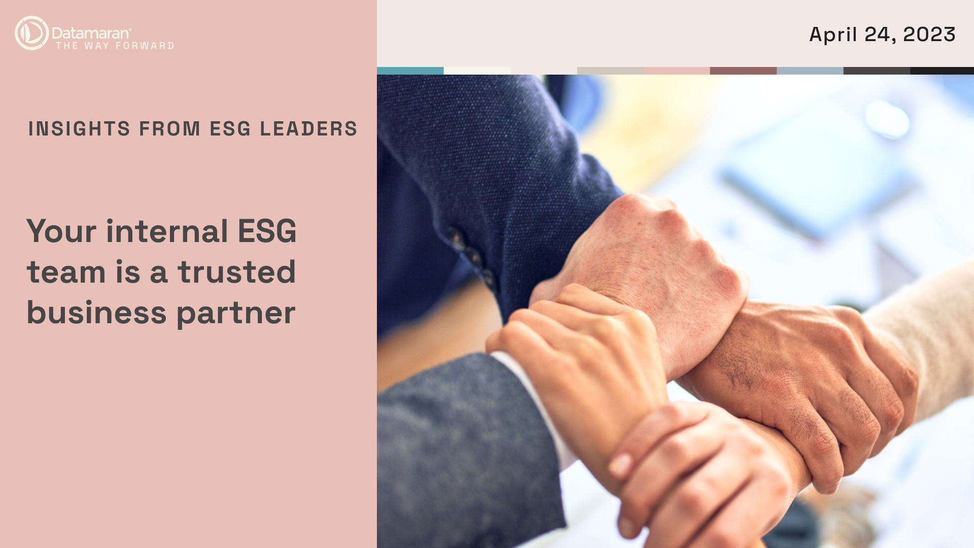 Your internal ESG team is a trusted business partner